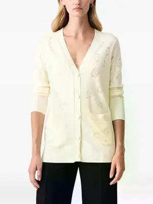 FRACOMINA Leopard-print V-neck Cardigan
