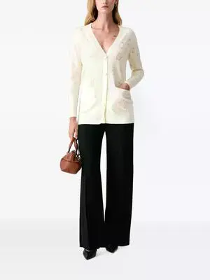FRACOMINA Leopard-print V-neck Cardigan