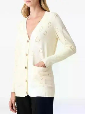 FRACOMINA Leopard-print V-neck Cardigan