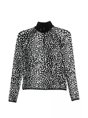 Perfect Moment Leopard-print Jacquard Top