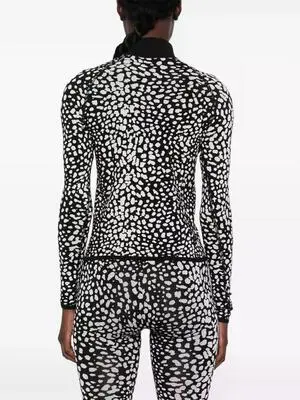 Perfect Moment Leopard-print Jacquard Top