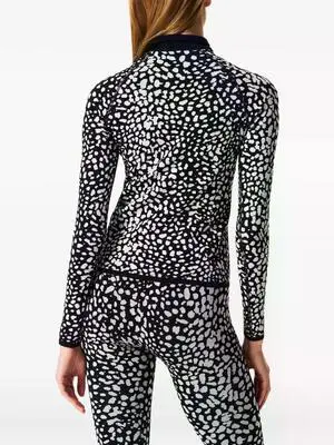 Perfect Moment Jacquard Base Layer Top - Black