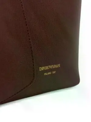 Emporio Armani Grained Leather Tote Bag