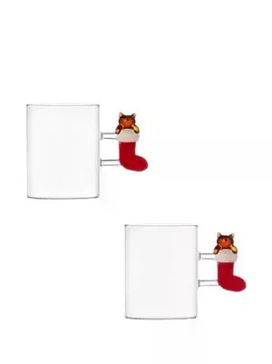 ICHENDORF MILANO Cat Stocking-handle Mugs - White
