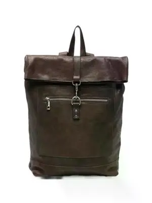 SOMMET Blekleem Roll-top Leather Backpack