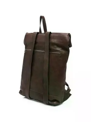 SOMMET Blekleem Roll-top Leather Backpack