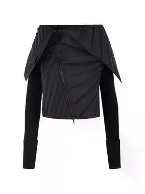 YEHUAFAN Off-shoulder Quilted Jacket