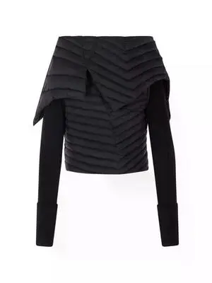 YEHUAFAN Off-shoulder Quilted Jacket