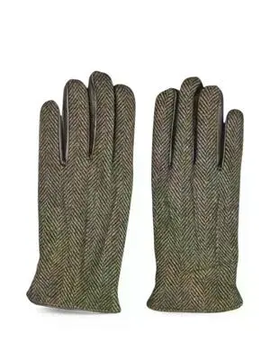 GRAN SASSO Herringbone-pattern Wool Gloves