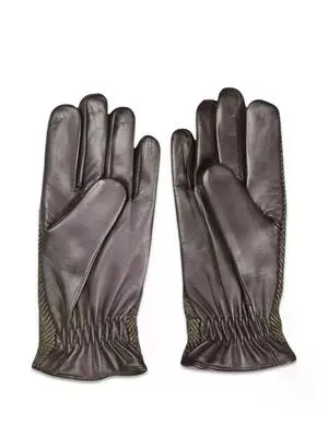 GRAN SASSO Herringbone-pattern Wool Gloves - Neutrals
