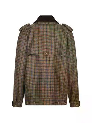 BLAZÉ MILANO Check-pattern Corduroy-collar Jacket