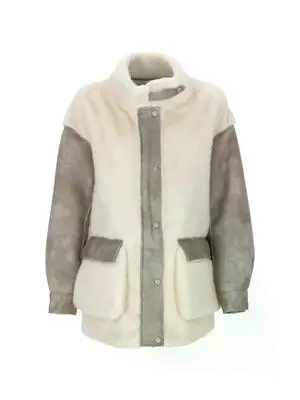 URBANCODE Faux-fur Panelled Jacket - Neutrals