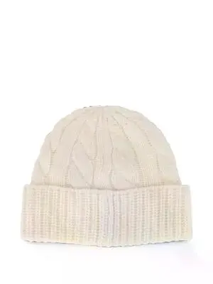 MC2 SAINT BARTH Moss Cable-knit Beanie Hat - Neutrals