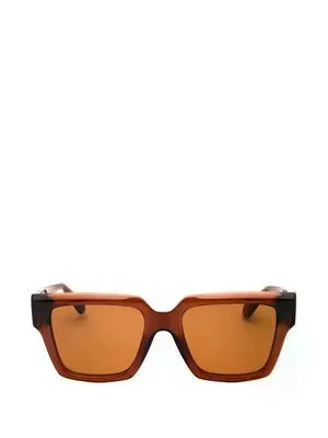 FERRAGAMO Gancini Square-frame Sunglasses - Brown