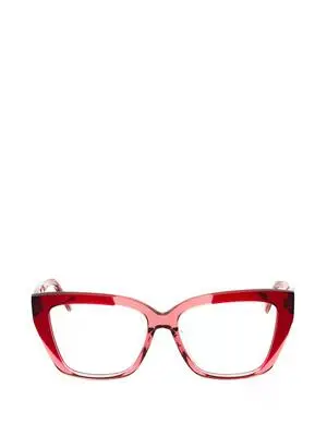FERRAGAMO Cat-eye Full Rim Glasses - Red