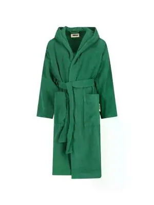 TEKLA Hooded Belted Bathrobe - Green