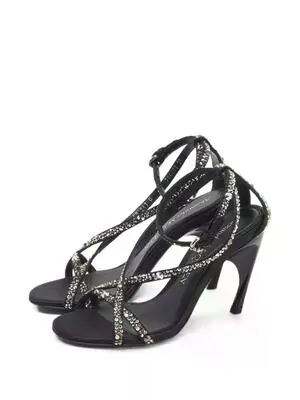Alexander McQueen Twisted Armadillo Embellished Sandals