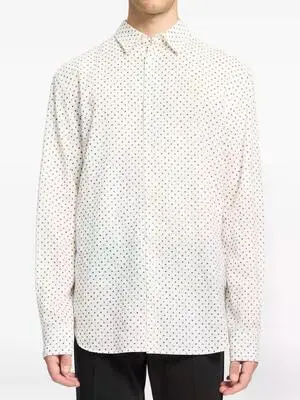 ANN DEMEULEMEESTER Polka-dot Cotton Shirt - Neutrals