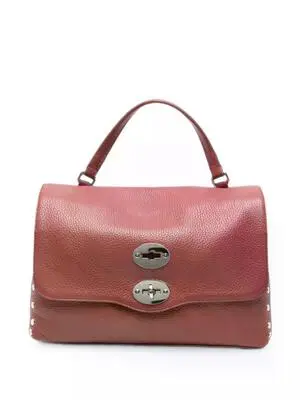ZANELLATO Postina Daily Studded Leather Tote Bag - Red
