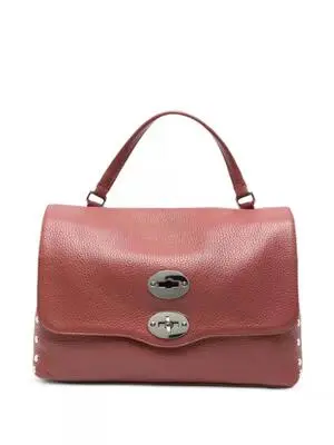 ZANELLATO Postina Daily Studded Leather Tote Bag - Red