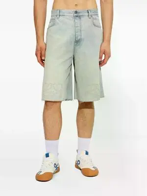 Loewe Anagram Raw-hem Denim Shorts