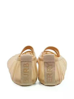Burberry Mary Jane Pleated Mesh Ballet Flats