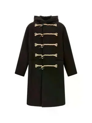Yohji Yamamoto Flannel Toggle-fastening Duffle Coat