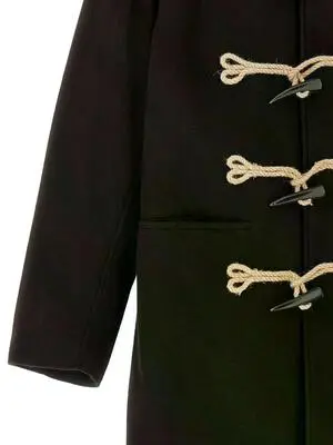 Yohji Yamamoto Flannel Toggle-fastening Duffle Coat