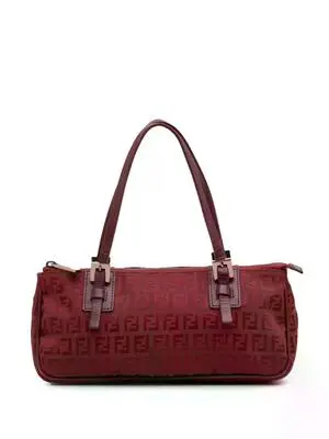 Fendi 20th Century Zucchino Canvas Handbag - Red
