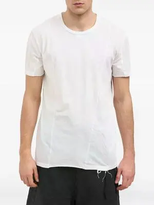 MD75 Exposed-seam Raw-cut Cotton T-shirt - White