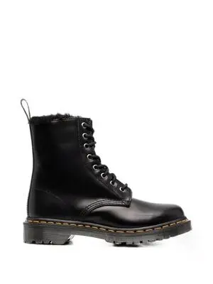 Dr. Martens Faux-fur Trim Leather Boots