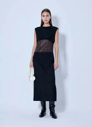 Marni Sleeveless Dress With Contrast Waist Panel