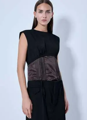 Marni Sleeveless Dress With Contrast Waist Panel