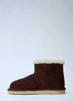 Miu Miu Shearling-lined Suede Ankle Boots