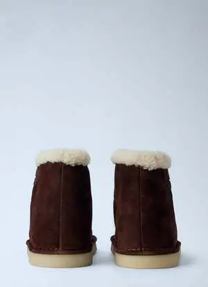 Miu Miu Shearling-lined Suede Ankle Boots