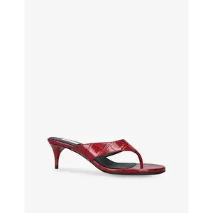 AZZEDINE ALAIA Infra 55 Leather Heeled Sandals