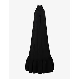MALINA Lykke Ruffled-hem Woven Maxi Dress