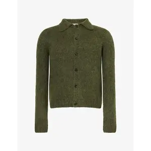 Dries Van Noten Mora Alpaca Wool-blend Cardigan - Forest