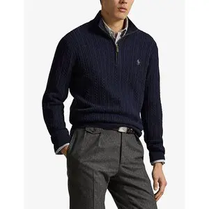 Polo Ralph Lauren Half-zip Cable-knit Cotton Jumper