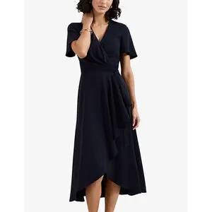 PHASE EIGHT Julissa Wrap-front Woven Midi Dress