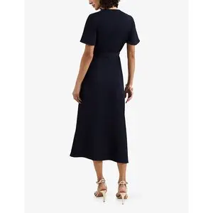 PHASE EIGHT Julissa Wrap-front Woven Midi Dress
