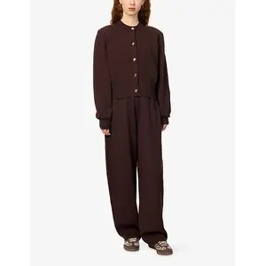 THE COUTURE CLUB Compact Barrel-leg Knitted Jogging Bottoms