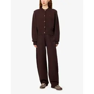 THE COUTURE CLUB Compact Sculptural-button Knitted Cardigan
