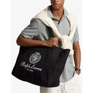 Polo Ralph Lauren Crest-embroidered Cotton-canvas Tote Bag