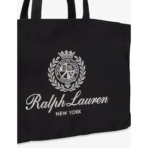 Polo Ralph Lauren Crest-embroidered Cotton-canvas Tote Bag