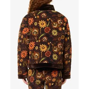 SIEDRES Donna Floral-print Corduroy Jacket