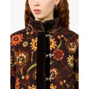 SIEDRES Donna Floral-print Corduroy Jacket