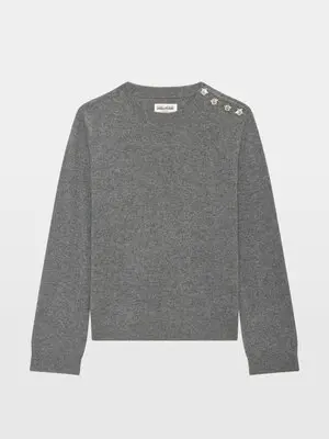 Zadig&Voltaire Cara Sweater 100% Cashmere - Medium Grey