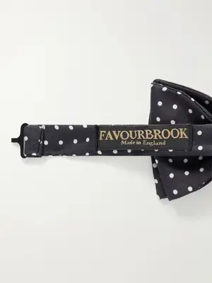 FAVOURBROOK Party Pre-tied Polka-dot Silk Bow Tie