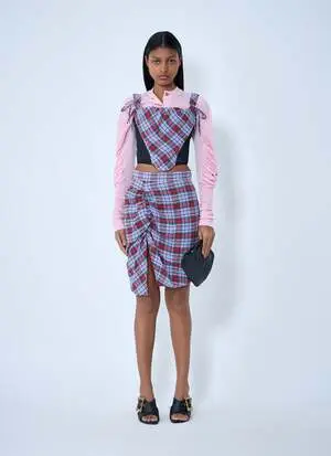 VIVIENNE WESTWOOD Plaid Patterned Corset Top